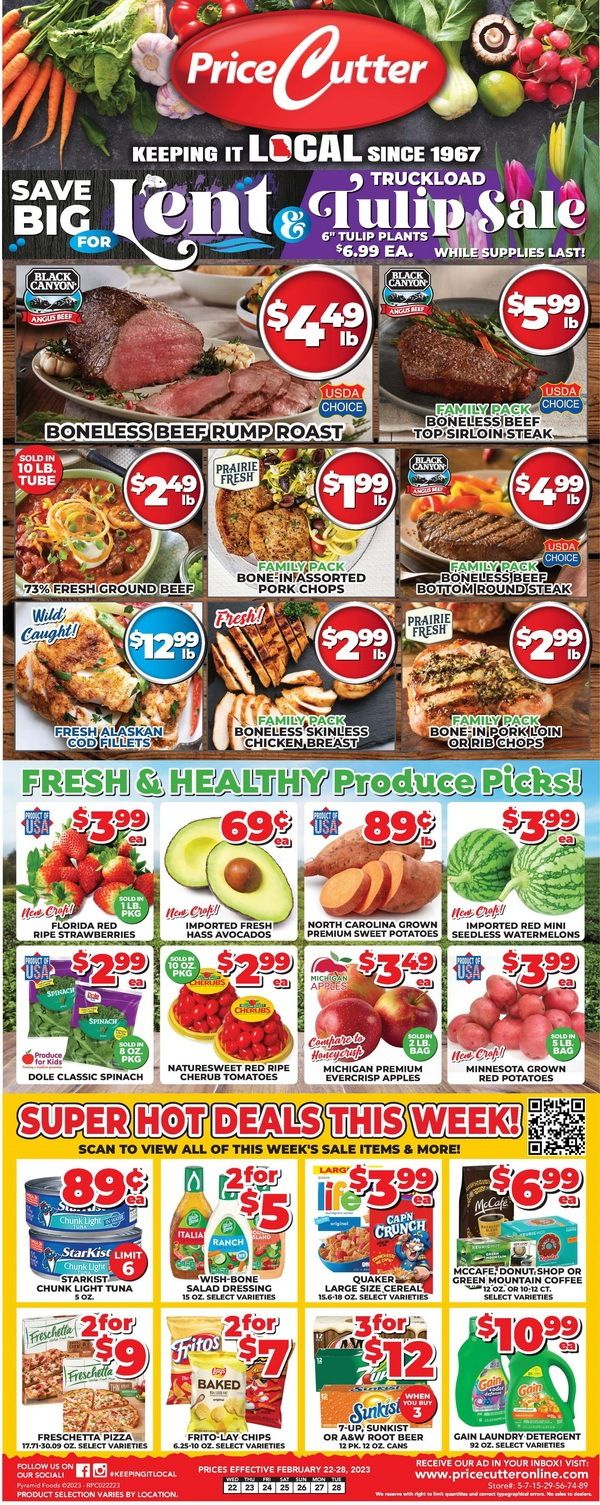 Price Cutter Weekly Ad Feb 22 – Feb 28, 2023
