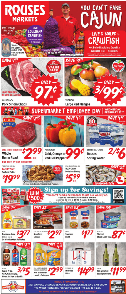 Rouses Weekly Ad Feb 22 – Mar 01, 2023