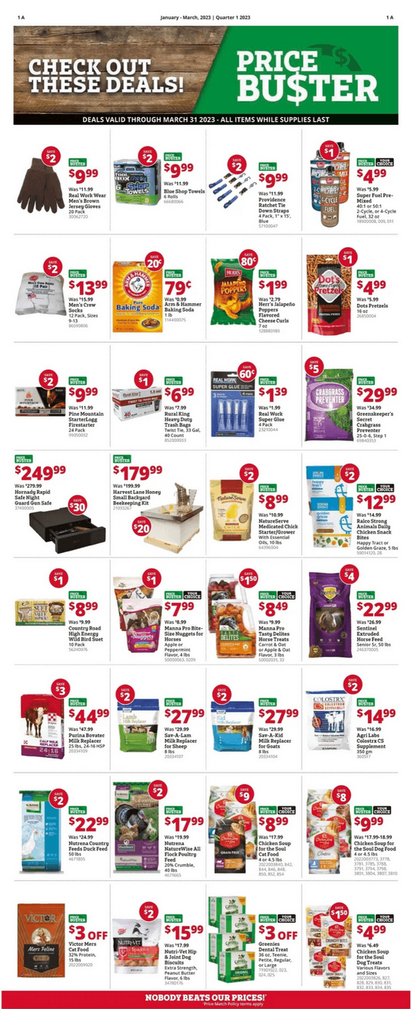Rural King Price Buster Ad Until Mar 31, 2023
