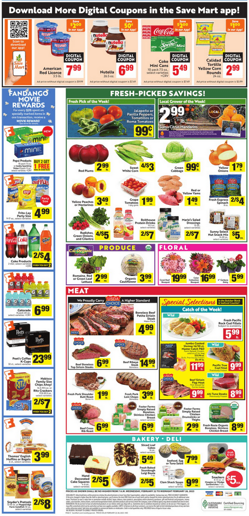 Save Mart Supermarkets Weekly Ad Feb 22 – Feb 28, 2023