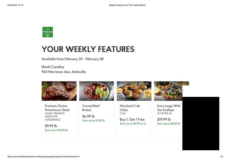 The Fresh Market Weekly Ad Feb 22 – Feb 28, 2023