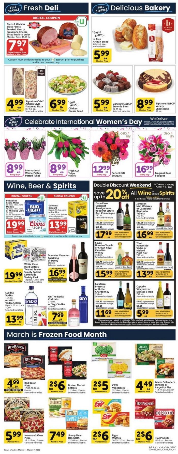 Vons Weekly Ad Mar 01 – Mar 07, 2023 (Easter Promotion Included)