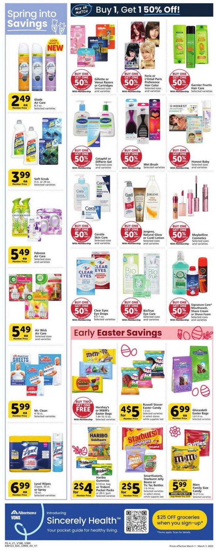 Vons Weekly Ad Mar 01 – Mar 07, 2023 (Easter Promotion Included)
