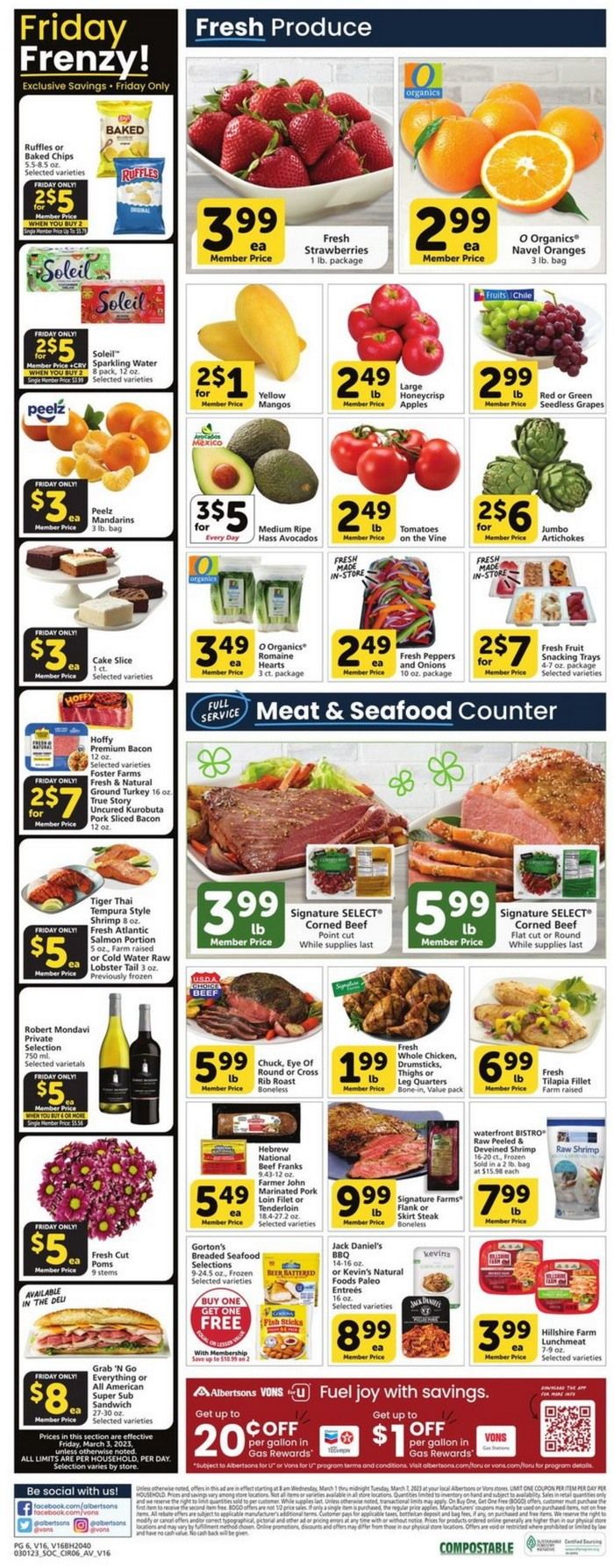 Vons Weekly Ad Mar 01 – Mar 07, 2023 (Easter Promotion Included)