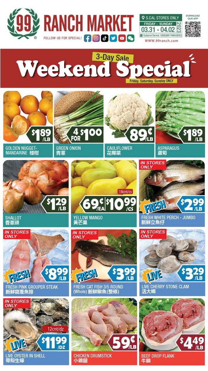 99 Ranch Market Weekly Ad Mar 31 – Apr 06, 2023