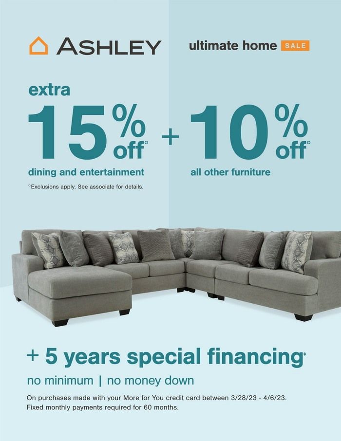 Ashley Furniture Ultimate Home Ad Sale Mar 28 – Apr 06, 2023