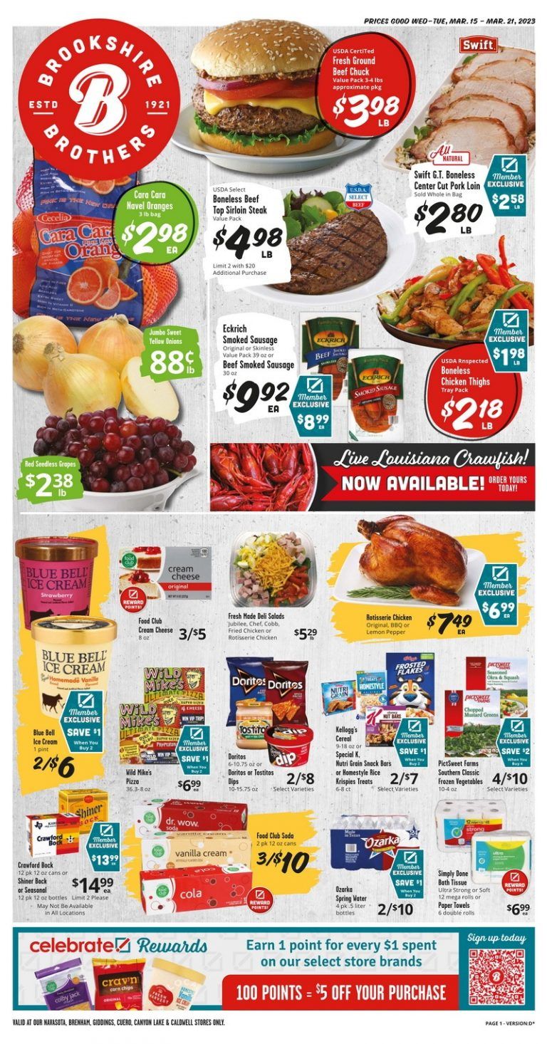 Brookshire Brothers Weekly Ad Mar 15 – Mar 21, 2023