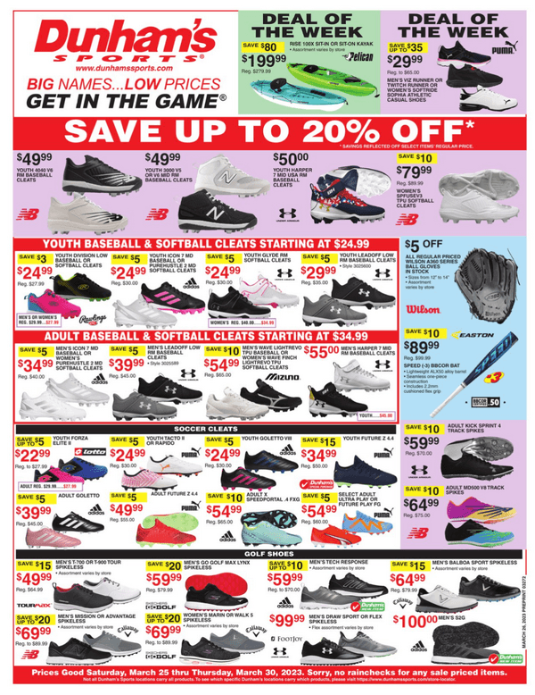 Dunham's Sports Weekly Ad Mar 25 – Mar 30, 2023