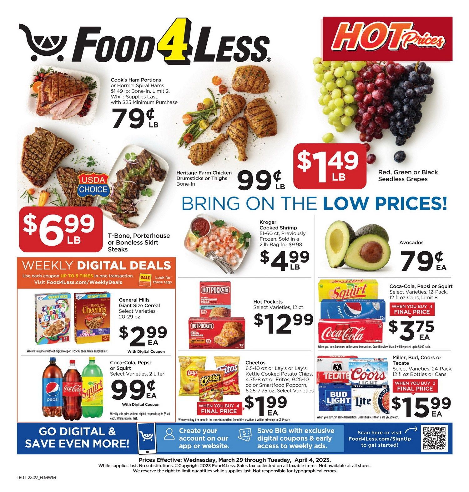 Food 4 Less Weekly Ad Mar 29 – Apr 04, 2023