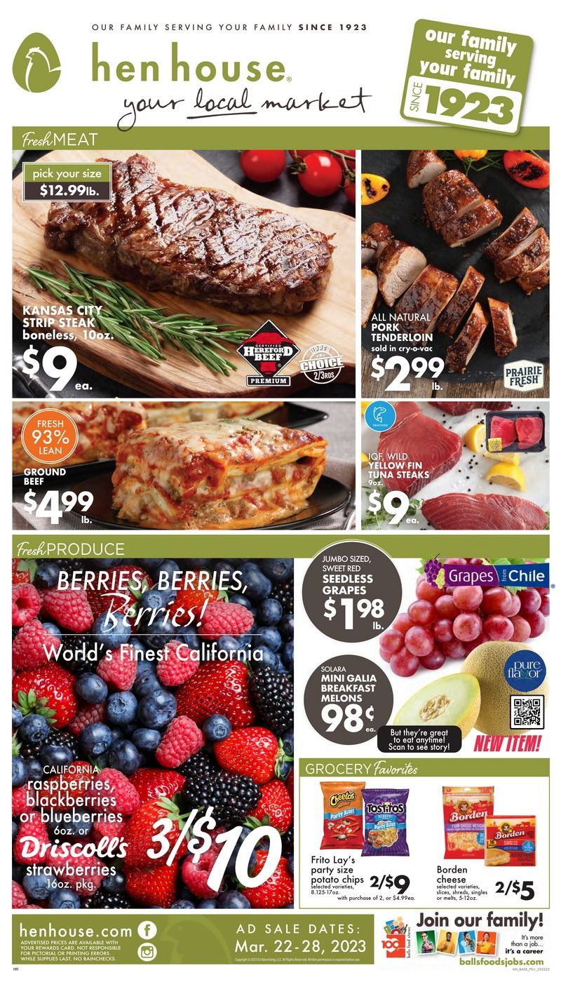 Hen House Weekly Ad Mar 22 – Mar 28, 2023