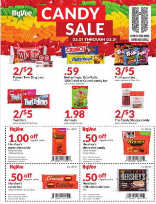 Hy-Vee Candy Ad & Sale Mar 01 – Mar 31, 2023