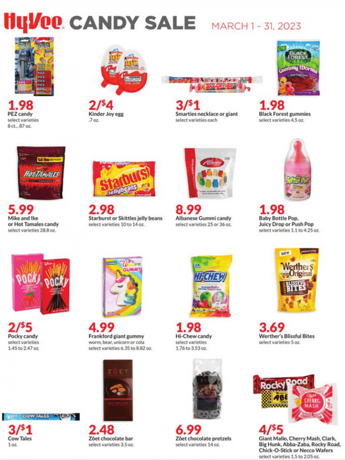 Hy-Vee Candy Ad & Sale Mar 01 – Mar 31, 2023