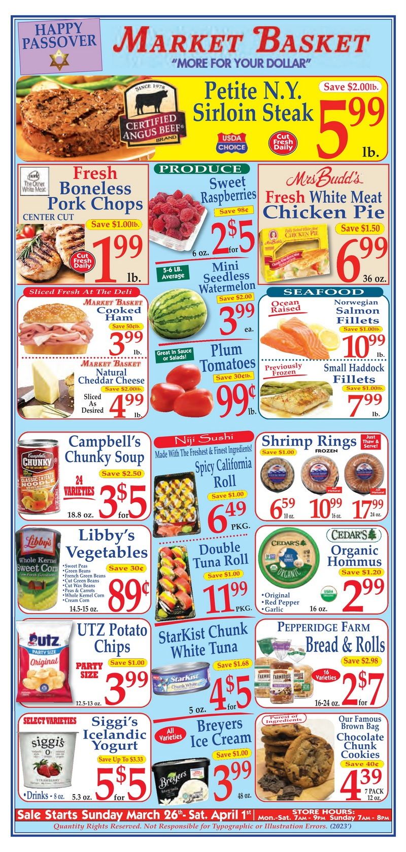 Market Basket Weekly Flyer Mar 26 – Apr 01, 2023