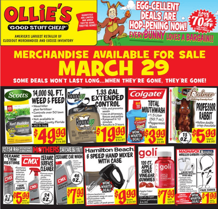 Ollie's Weekly Ad Mar 29 – Apr 05, 2023