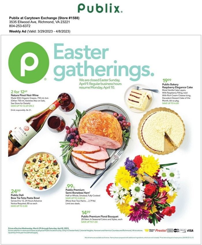 Publix Weekly Ad Mar 29 – Apr 08, 2023 (Easter Promotion Included)