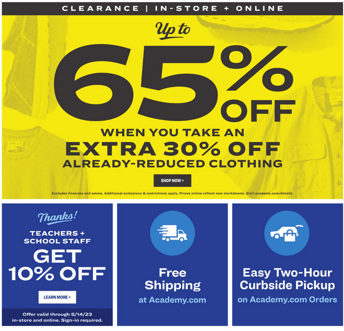 Academy Sports + Outdoors Active Ad Apr 11 – Apr 30, 2023