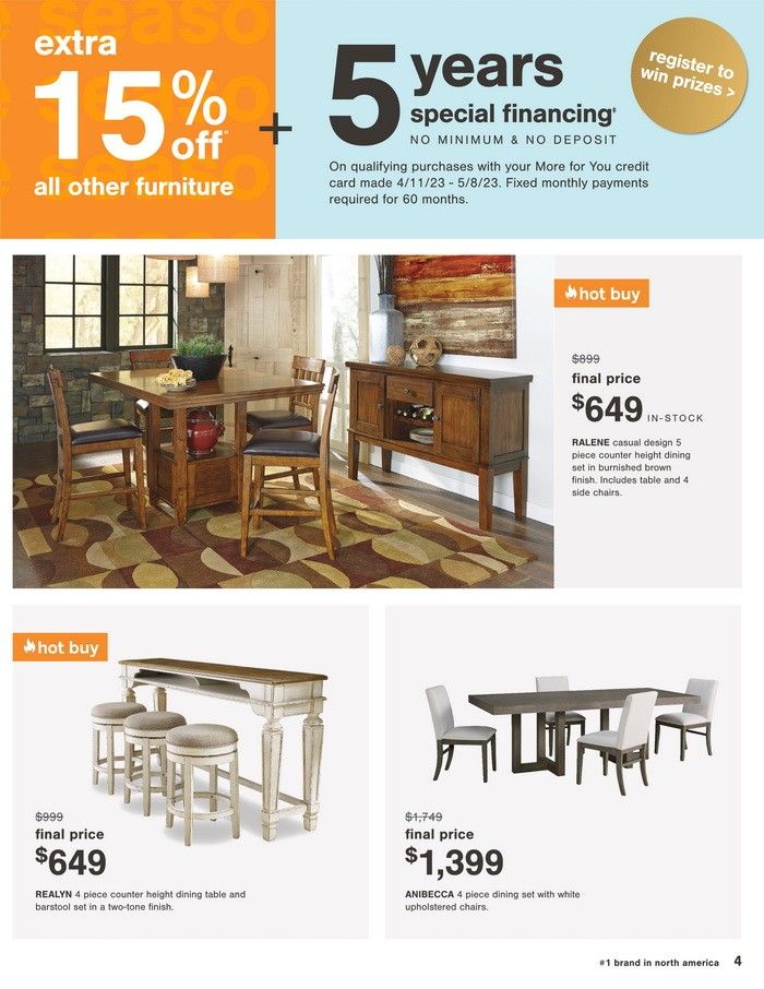 Ashley Furniture HomeStore Weekly Ad Apr 12 – May 08, 2023