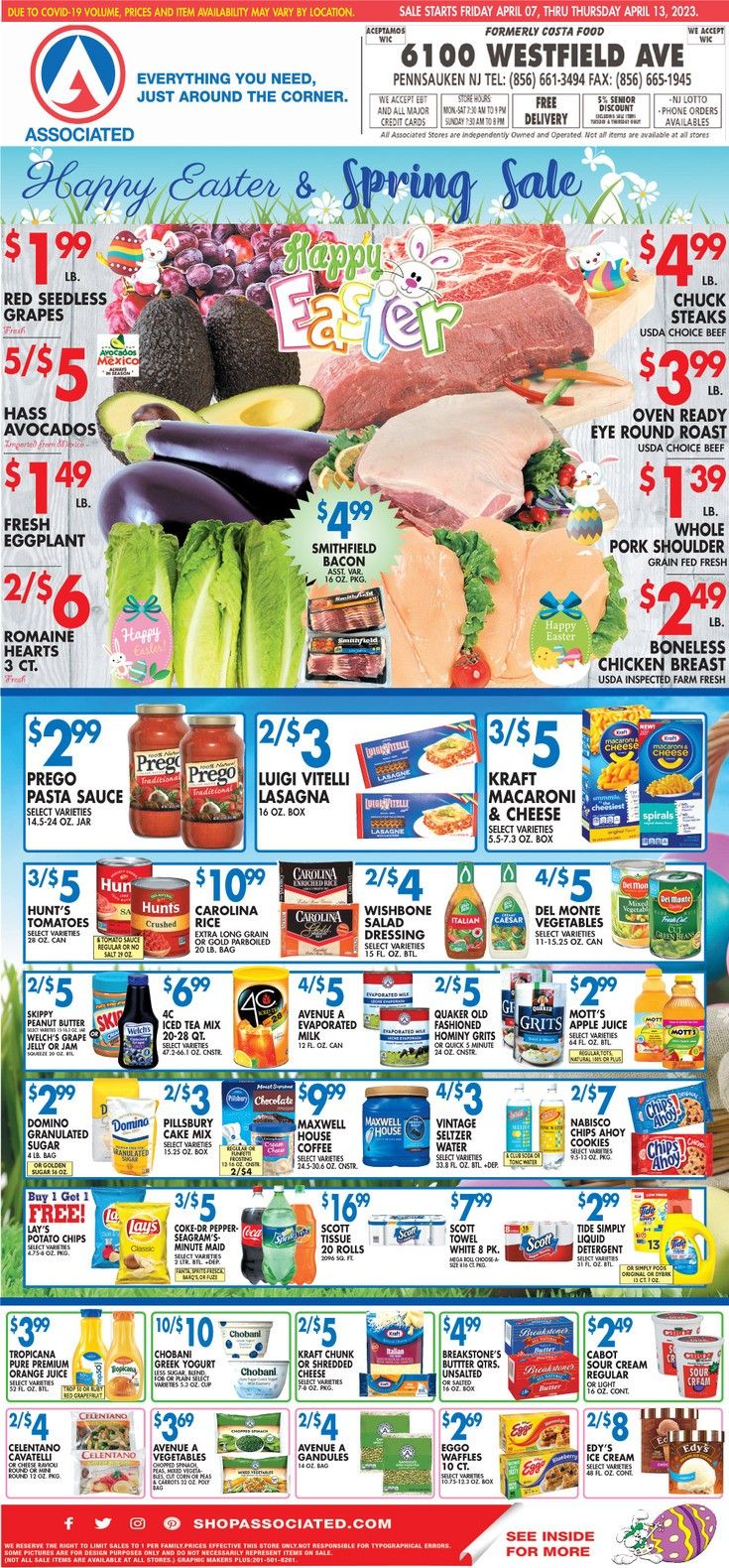Associated Supermarkets Weekly Ad Apr 07 – Apr 13, 2023 (Easter ...