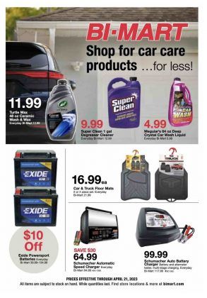Bi-Mart Automotive Care Savings Guide Apr 10 – Apr 21, 2023