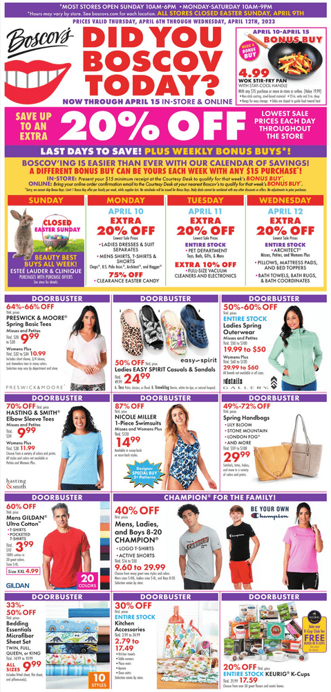 Boscov's Weekly Ad Apr 06 – Apr 12, 2023