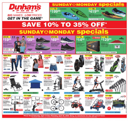 Dunham's Sports Weekly Ad Apr 15 – Apr 20, 2023