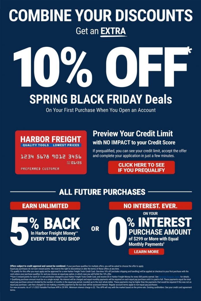 Harbor Freight Spring Black Friday Ad Apr 21 – Apr 23, 2023