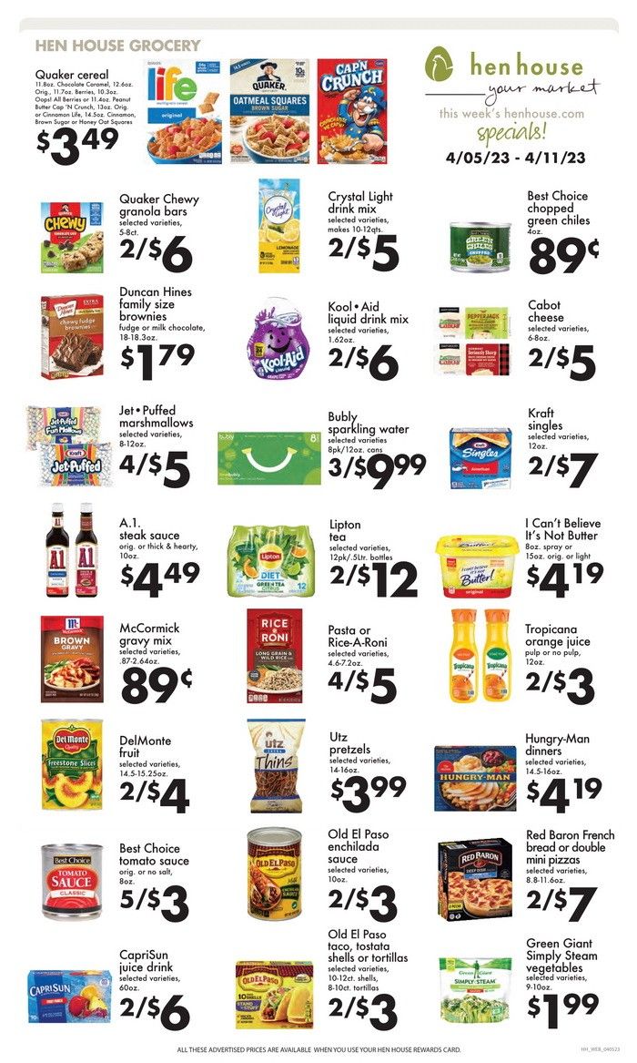 Hen House Weekly Ad Apr 05 – Apr 11, 2023