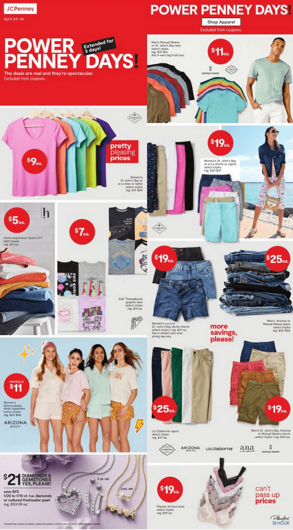 JCPenney Power Penny Days Ad Apr 24 – Apr 26, 2023 (Mother's Day Promotion Included)