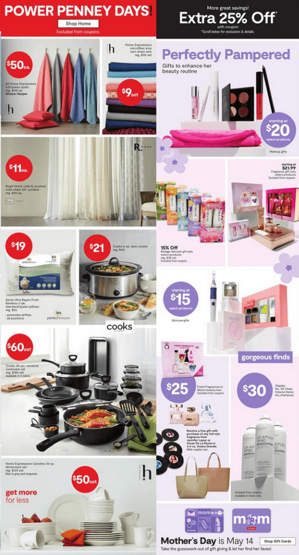 JCPenney Power Penny Days Ad Apr 24 – Apr 26, 2023 (Mother's Day Promotion Included)