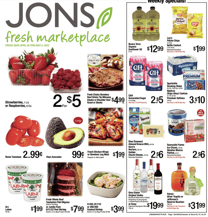Jons Weekly Ad Apr 26 – May 02, 2023