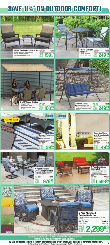 Menards Outdoor & Backyard Ad Apr 05 – Apr 16, 2023