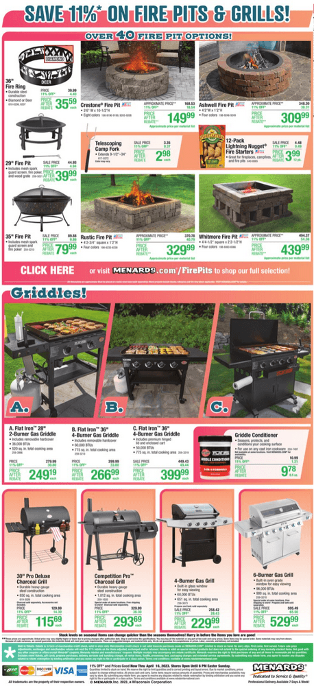 Menards Outdoor & Backyard Ad Apr 05 – Apr 16, 2023