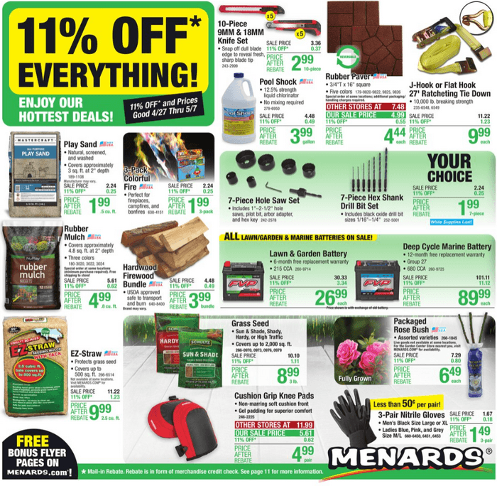 Menards Weekly Ad Apr 27 – May 07, 2023