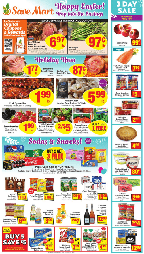 Save Mart Supermarkets Weekly Ad Apr 05 – Apr 11, 2023 (Easter ...