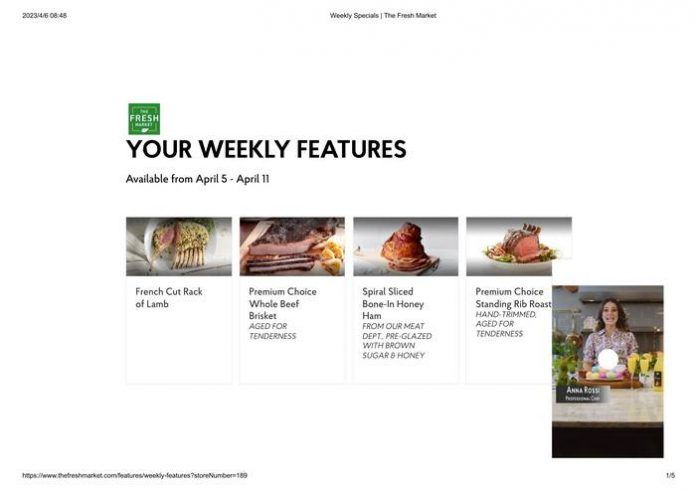 The Fresh Market Weekly Ad Apr 05 – Apr 11, 2023