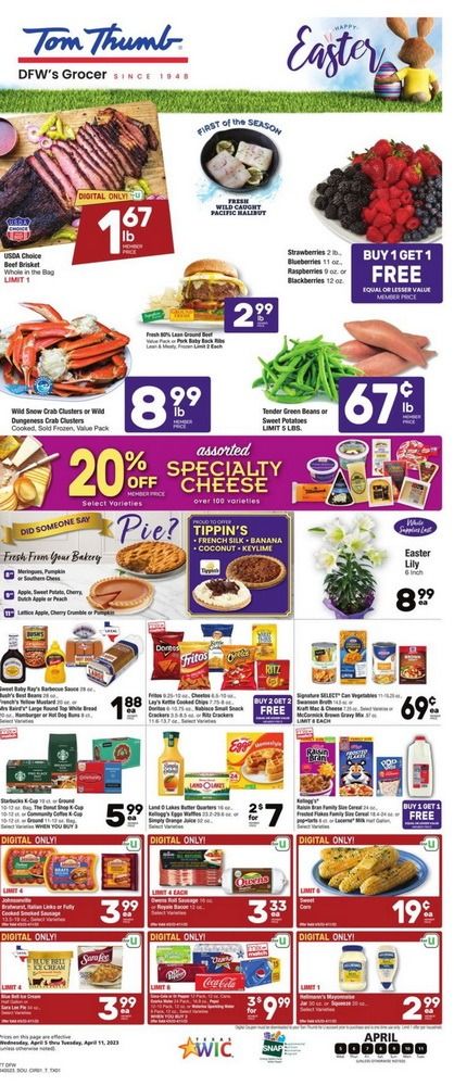 Tom Thumb Weekly Ad Apr 05 – Apr 11, 2023 (Easter Promotion Included)