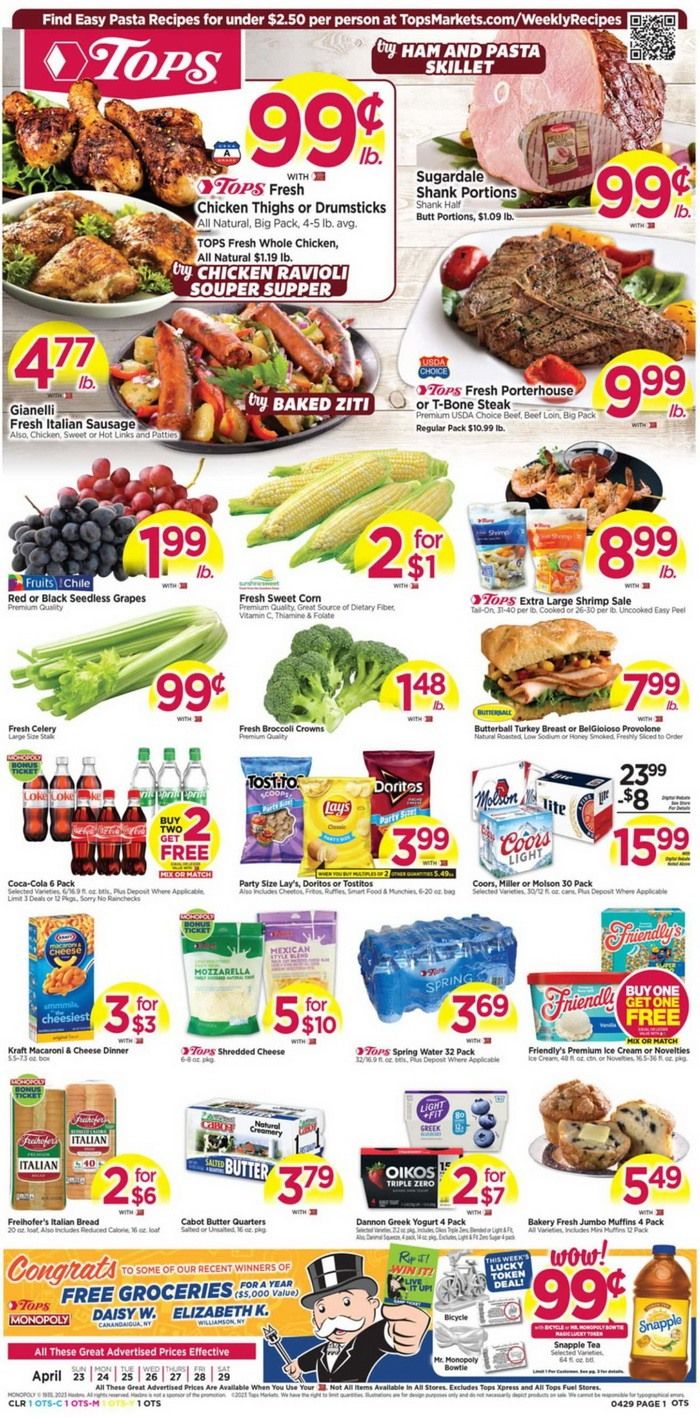Tops Weekly Ad Apr 23 – Apr 29, 2023