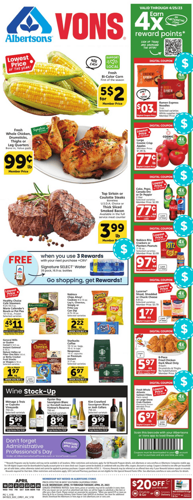 Vons Weekly Ad Apr 19 – Apr 25, 2023