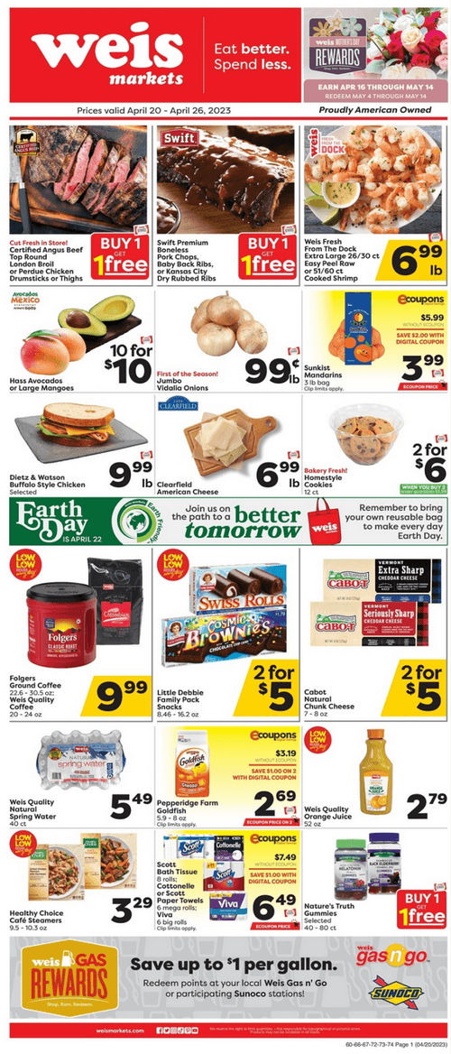 Weis Markets Weekly Sale Apr 20 – Apr 26, 2023