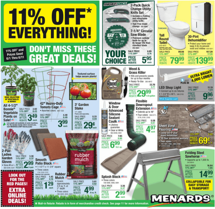 Menards Weekly Ad Jun 01 – Jun 11, 2023 (Father's Day Promotion Included)