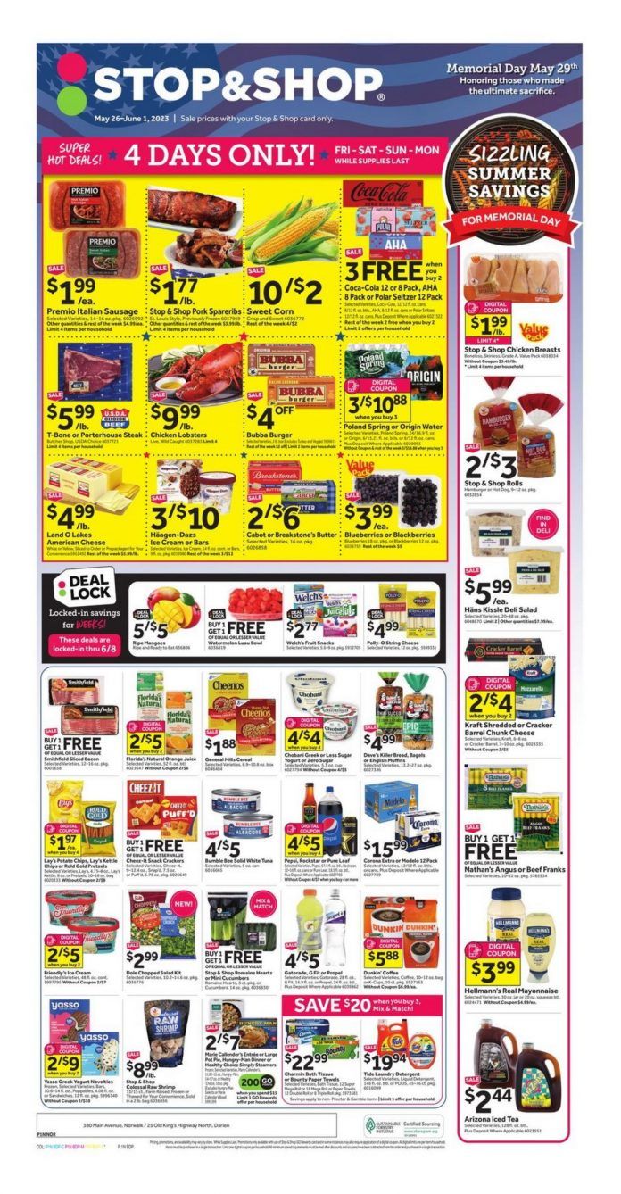 Stop & Shop Weekly Flyer May 26 – Jun 01, 2023 ( Memorial Day Promotion ...