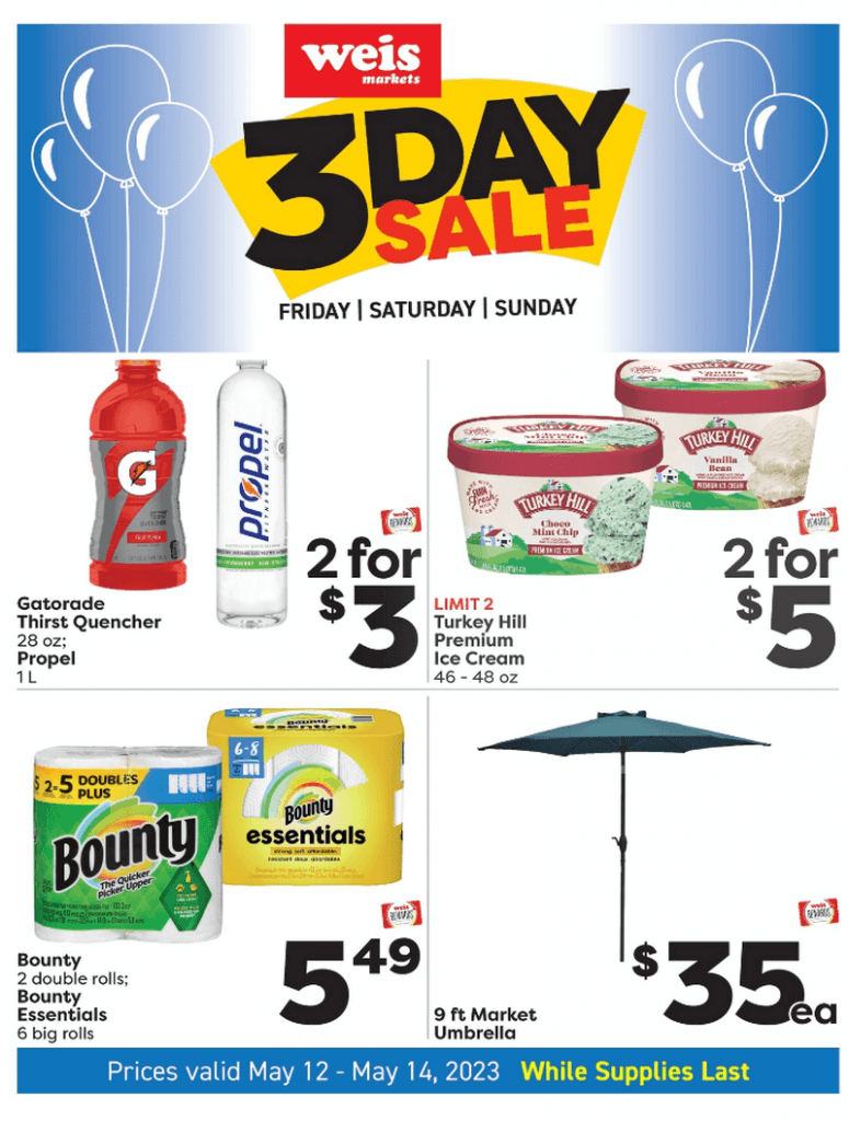 Weis Markets Three Day Ad May 12 – May 14, 2023