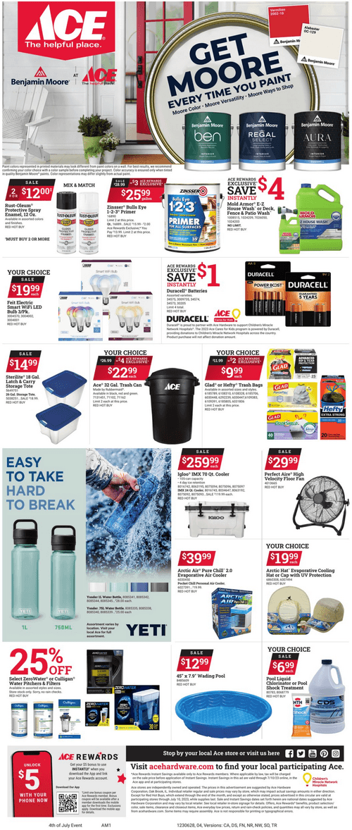 ACE Hardware 4th of July Event June 28 – July 10, 2023
