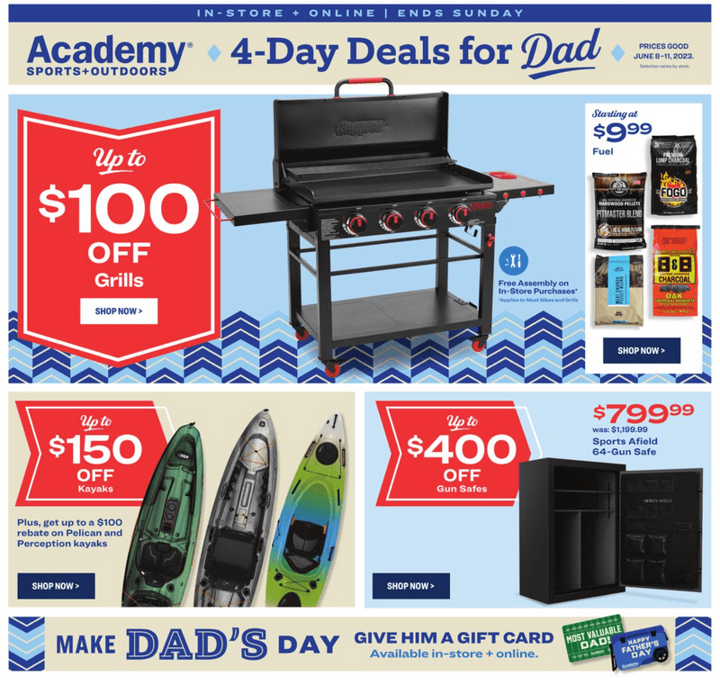 Academy Sports + Outdoors Four-Day Ad Jun 08 – June 11, 2023 (Father's ...