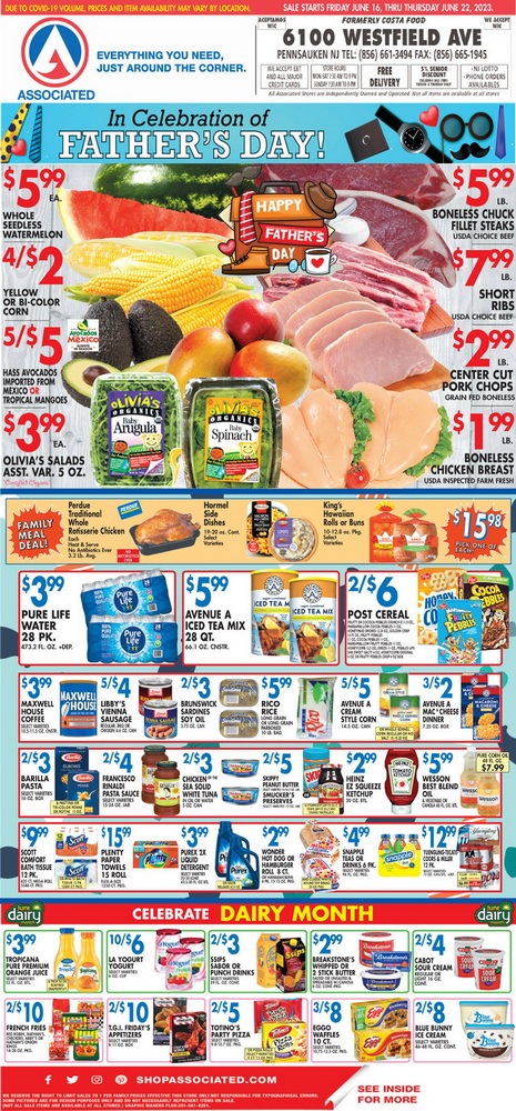 Associated Supermarkets Weekly Sale Jun 16 – Jun 22, 2023