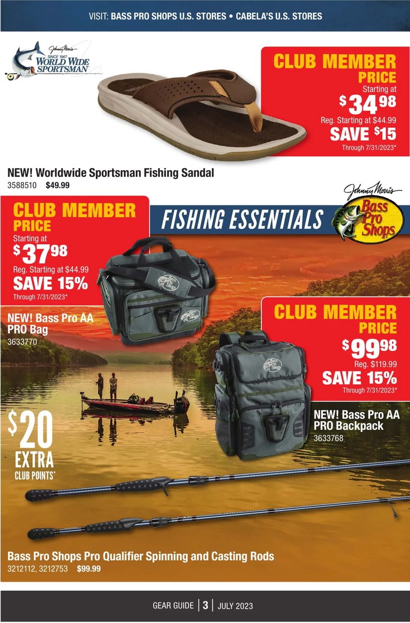 Bass Pro Shops Monthly Ad July 01 – July 31, 2023