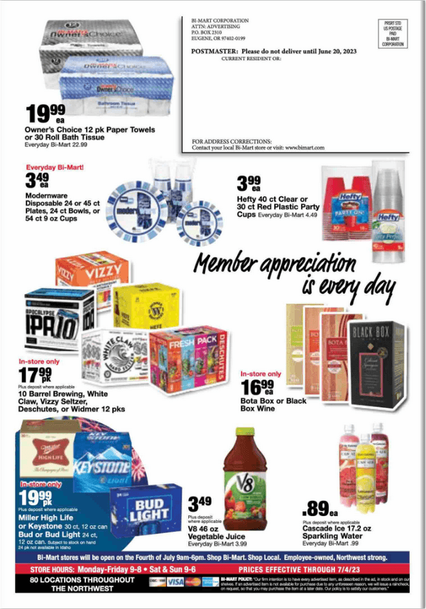 Bi-Mart Weekly Ad June 20 – July 04, 2023