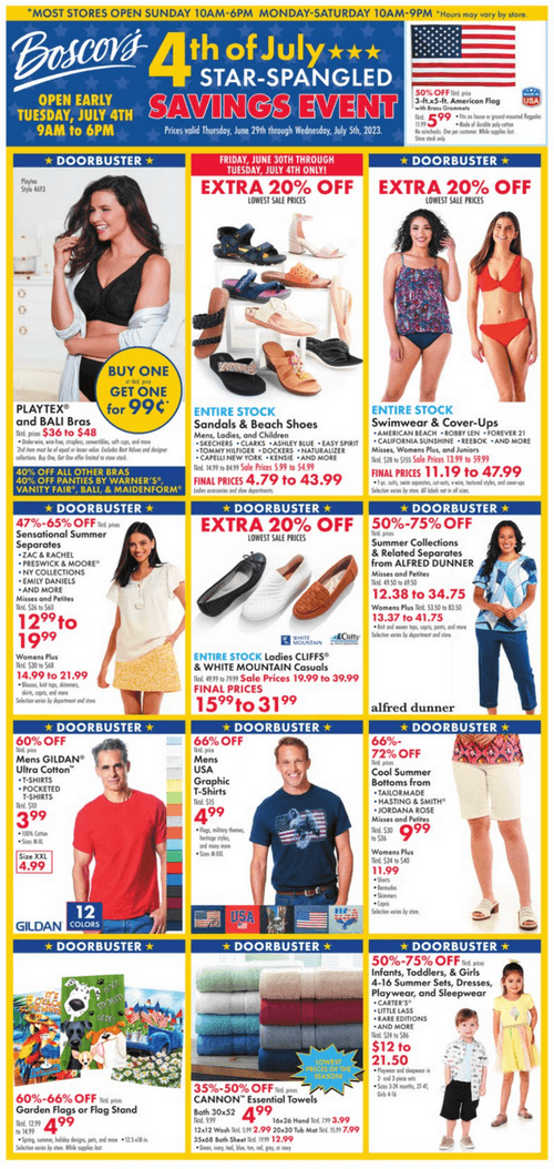 Boscov's Weekly Ad June 29 – Jul 05, 2023 (Independence Day Promotion Included)