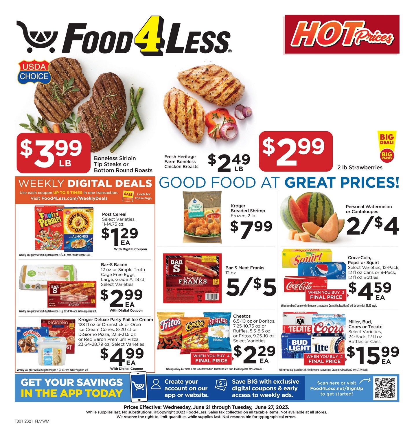 Food 4 Less Weekly Ad Jun 21 – Jun 27, 2023