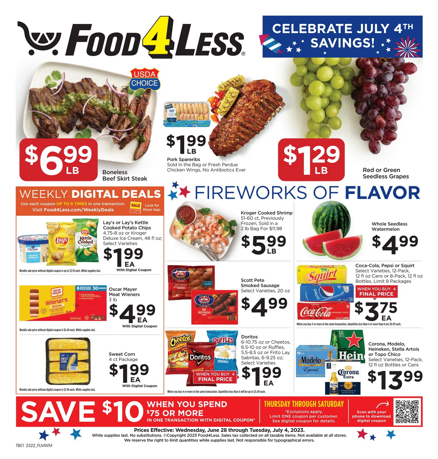 Food 4 Less Weekly Ad Jun 28 – Jul 04, 2023 (Independence Day Promotion ...